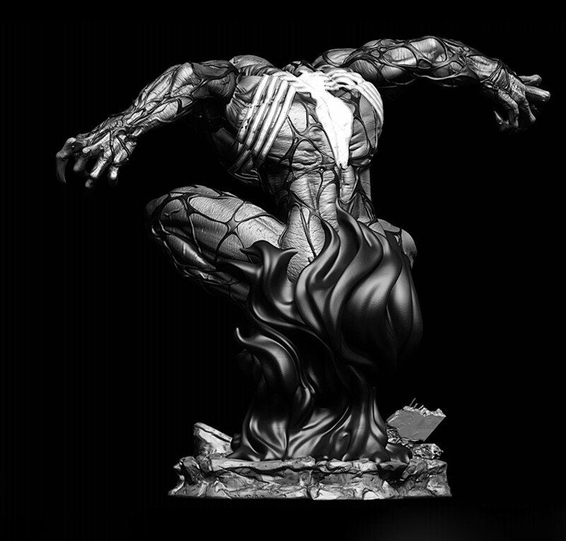 1/8 1/6 Venom 3D Printing GK Figure Model Kit Unpainted Unassembled ...