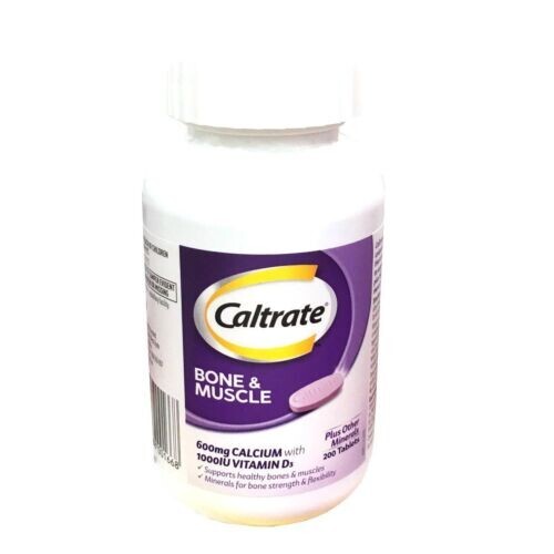 Caltrate Bone & Muscle Health Support Muscle & Bone Strength Calcium ...