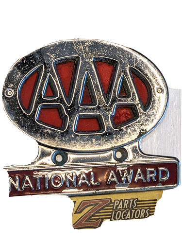 Vintage 1953 AAA National Award License Plate Topper Bumper Badge ...