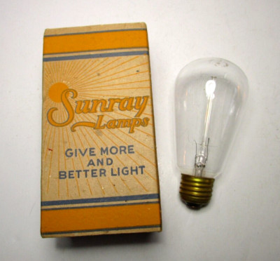 Vintage Sunray Lamps Nitrogen Electric Co. Squirrel Cage Light Bulb NOS ...