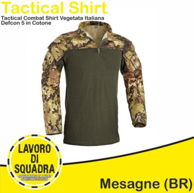 Tactical Combat Shirt Italian Vegetata in Cotton - Defcon 5 | eBay