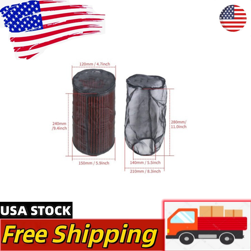Universal Water Guard Cold Air Intake Pre-Filter Cone Filter Sock Cover ...