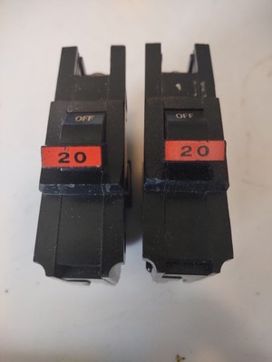 Lot of 2 - FEDERAL PACIFIC NA20 1 POLE 20A 120/240V CIRCUIT BREAKER | eBay