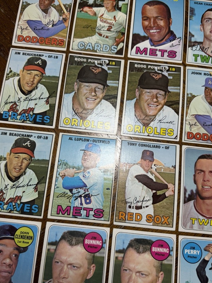 (19) 1967 & 1969 TOPPS BASEBALL STAR CARDS BOOG POWELL, KEN BOYER READ ...