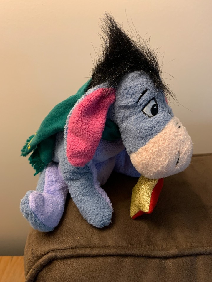 Disney Eeyore Beanbag Plush Winnie the Pooh Plush EEYORE w/star green ...