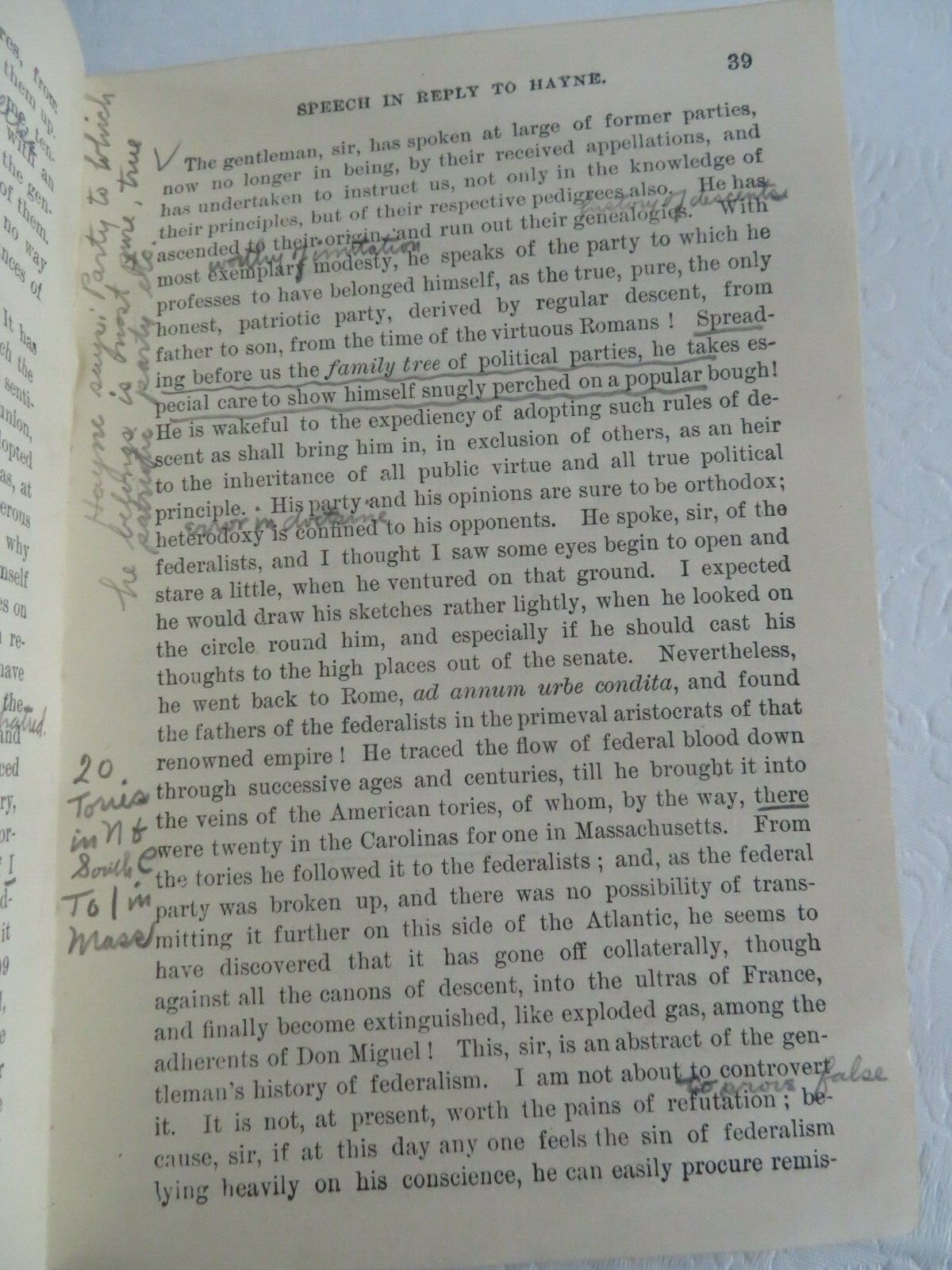 1890 U.S. Senate Speech In Reply To Hayne by Daniel Webster Maynard's ...