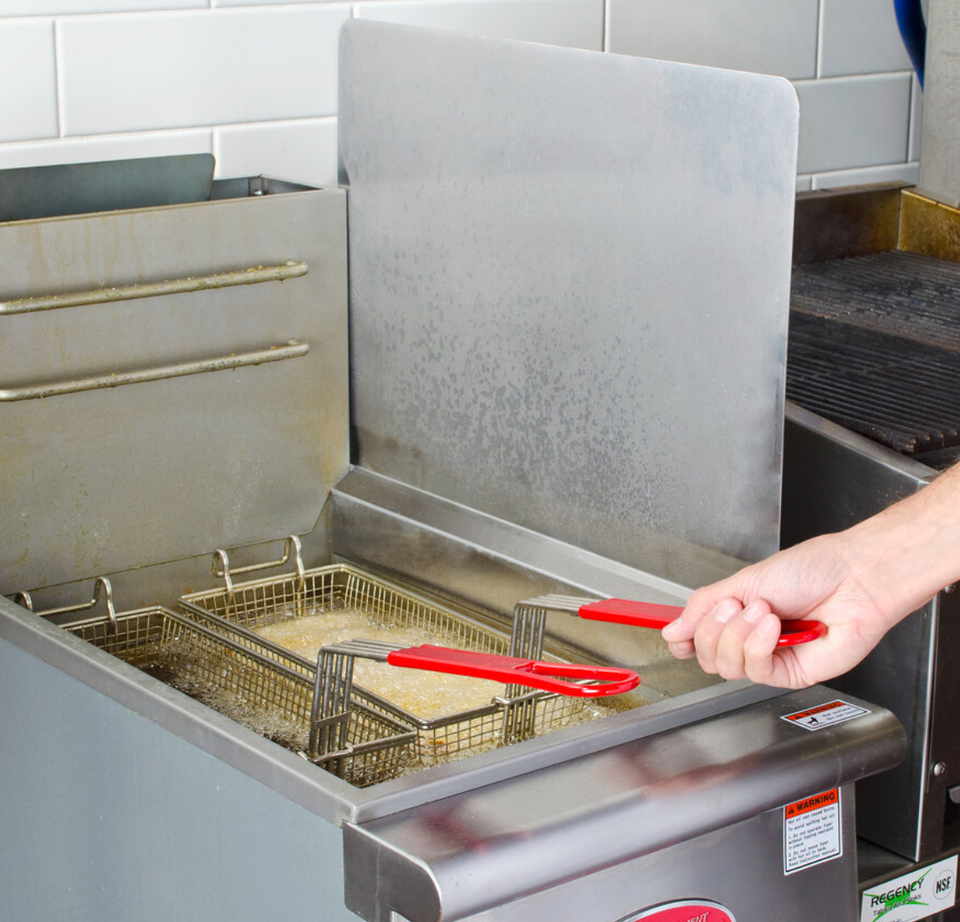 20 1/2" x 18" Stainless Steel Deep Fryer Right Left Splash Guard ...