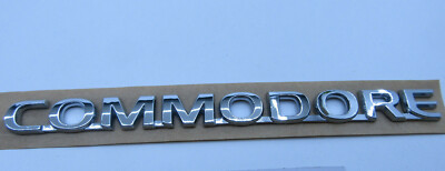 COMMODORE WRITING DECAL EMBLEMS COMMODORE BADGE GENUINE NEW CHROME ...