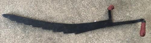 ANTIQUE PRIMATIVE ICE SAW HAY KNIFE BLACKSMITH COUNTRY FARM DECOR HAND ...