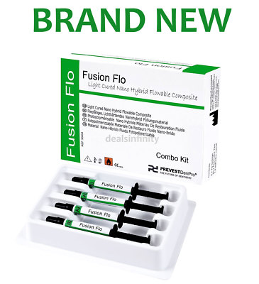 10 x Fusion Flo Combo Kit Light Cured Universal Nano Flowable Composite ...