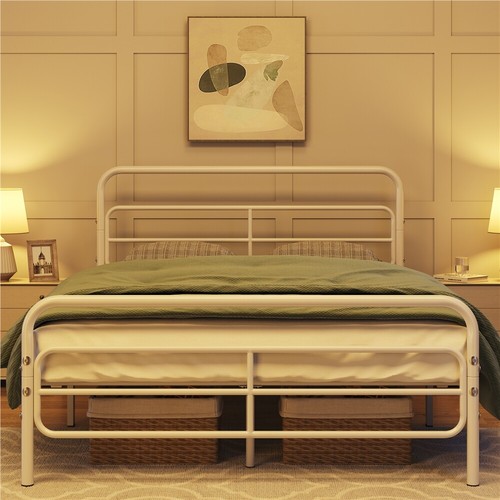 Modern Metal Bed Frame Platform Bed Frame with Geometric Pattern ...