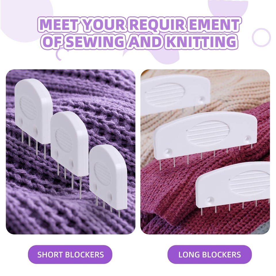 20Pcs Knit Blockers & Pins Kit, Knit Blocking Combs for Blocking ...