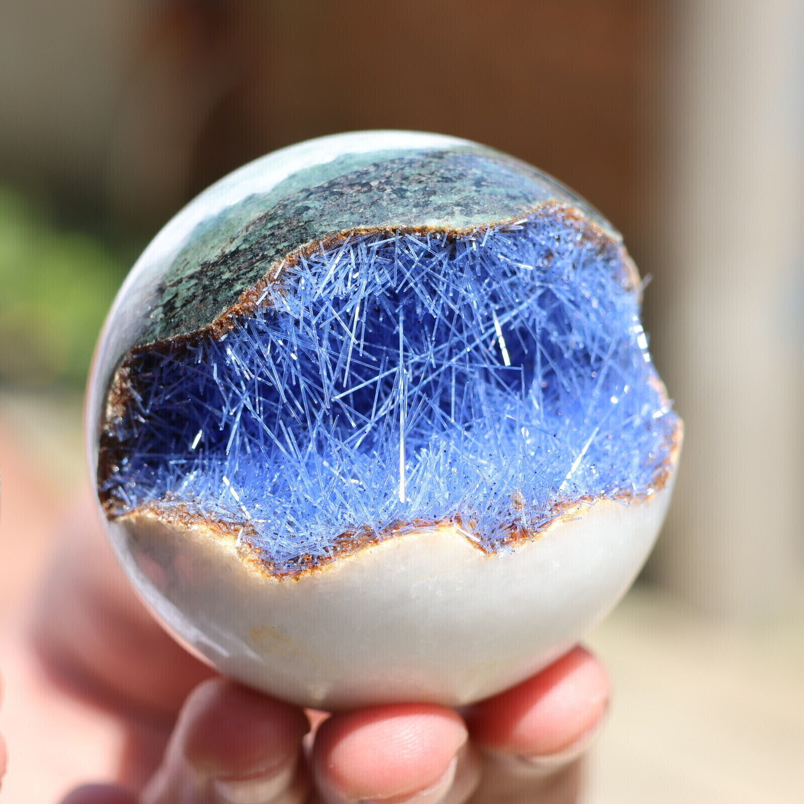 Blue Natural Goethite Crystal Quartz Energy Ore Healing Mineral ...