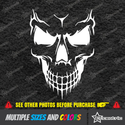 Evil Skull Sticker Scary Skeleton Decal Car Truck Window Vinyl JDM ...
