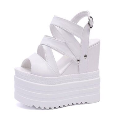 Women's Summer High Heels Platform Comfortable Sandals Wedges Pumps ...