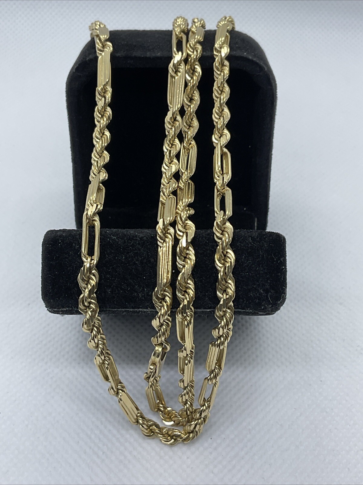 GORGEOUS Solid 14K Yellow Gold Diamond Cut MILANO ROPE Chain Necklace ...