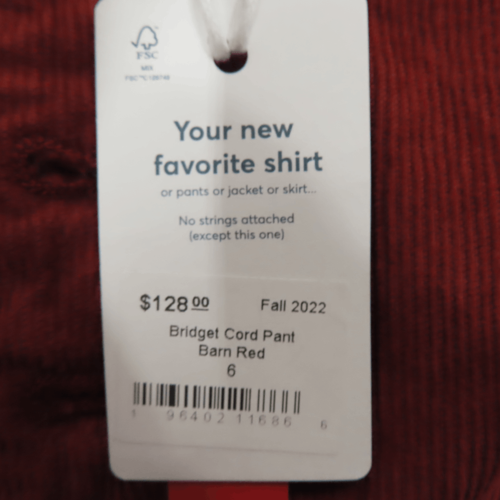 Marine Layer Bridget Corduroy Pants Barn Red 6 | eBay