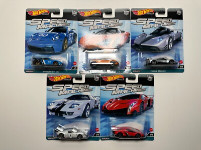 Hot Wheels 1:64 Premium 2023 Car Culture Speed Machines Set of 5, FPY86 ...