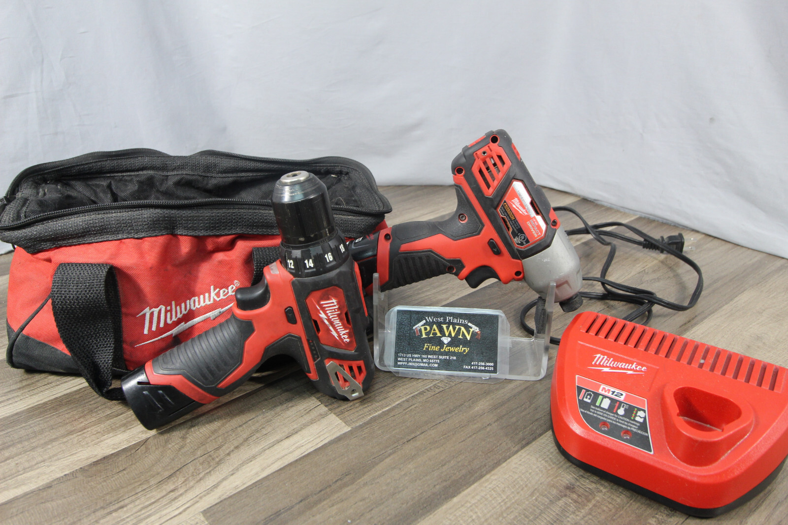 Milwaukee Tool Set Drill, Impact, 2 Batteries, 1 Charger (4OE25KD) | eBay