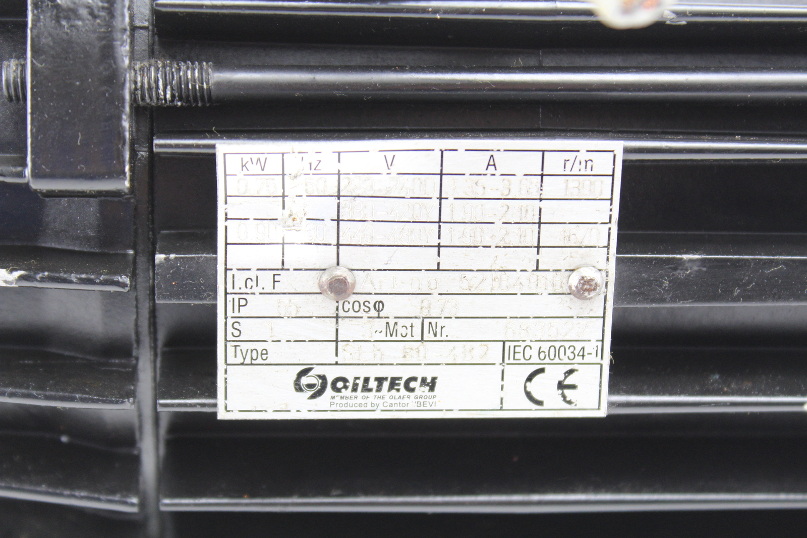 OILTECH SLh 80-4B2 Motor 0,75kW - 50Hz / 0,90kW - 60Hz | eBay