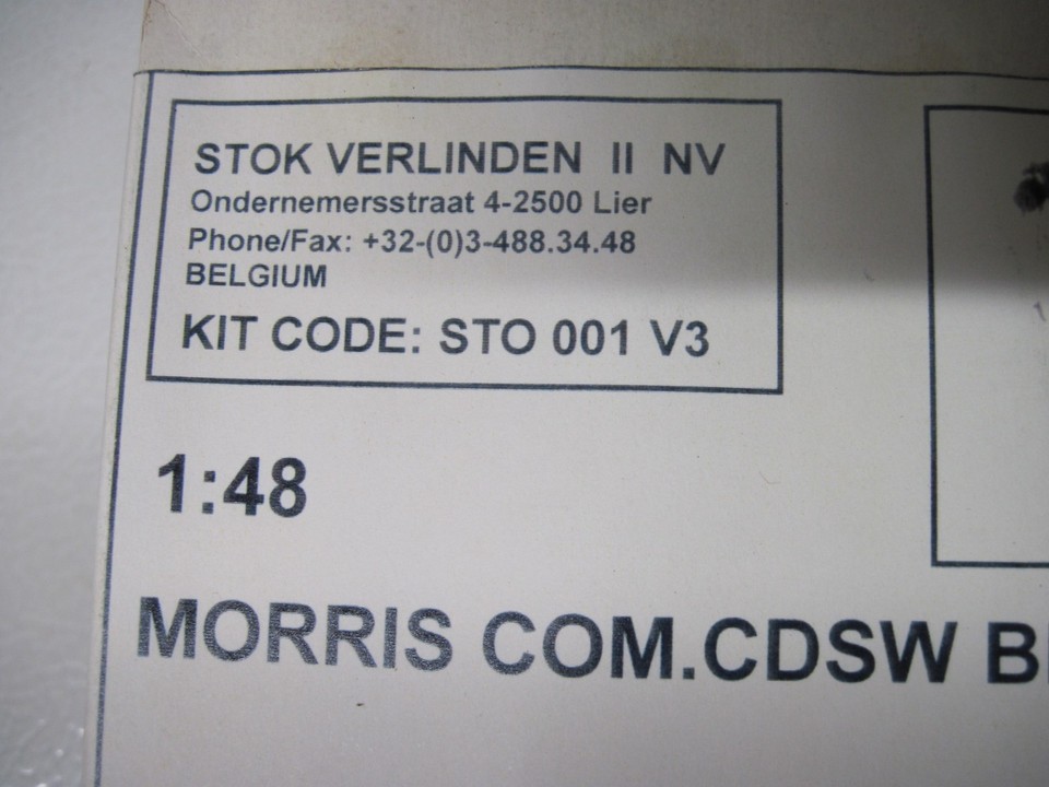 WESPE Models 1/48 Morris COM. CDSW Break Down Model Kit #STO 001V3 | eBay