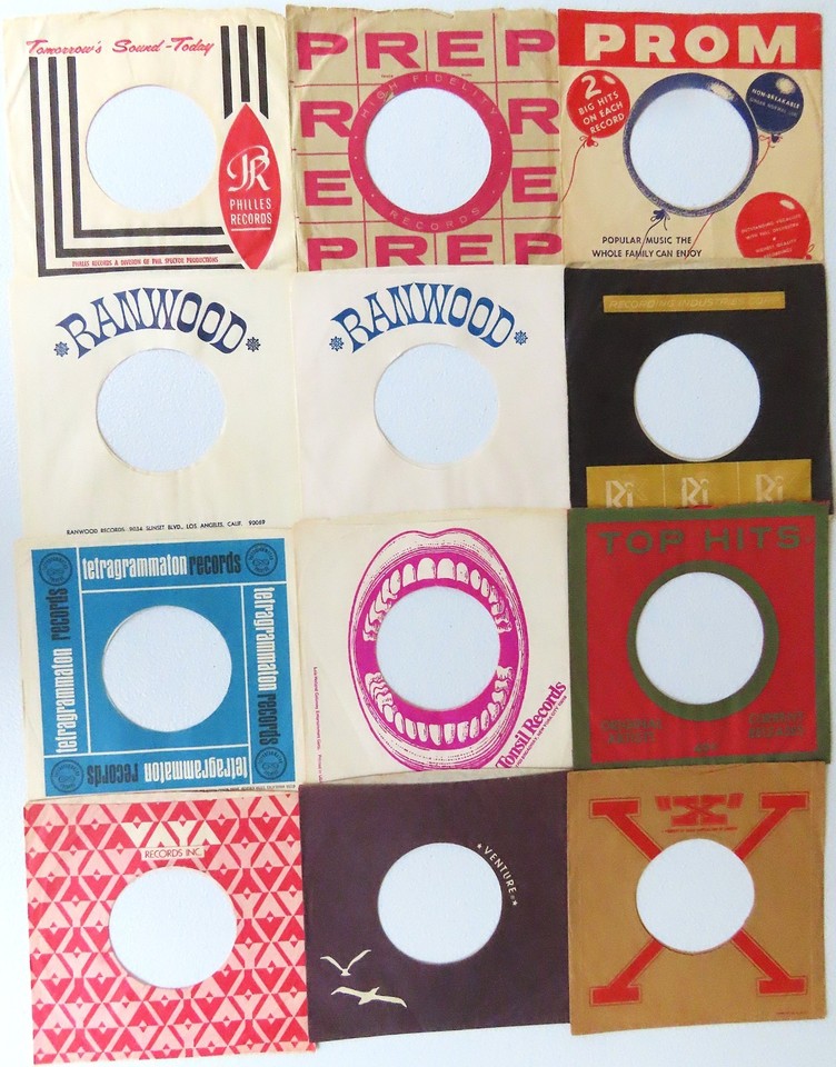 LOT of 48 - 45 rpm Company Record Sleeves - Obscure Titles in Mixed ...
