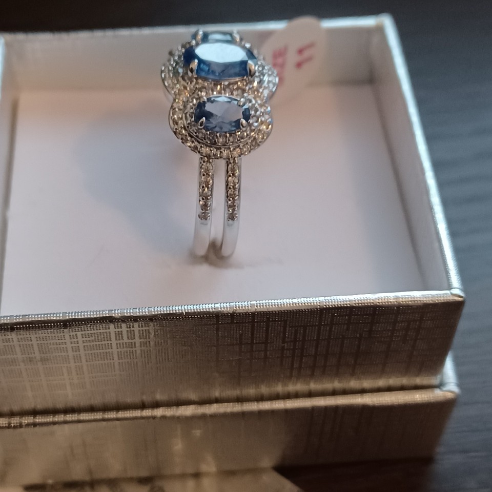 Bomb Party Ring RBP6636 Simply Gifted LC Blue Zircon Spinel Size 11 ...