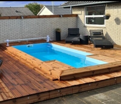 GFK Pool Swimmingpool 4.5x2.45x1,35m Pool Schwimmpool Mini Pool ...