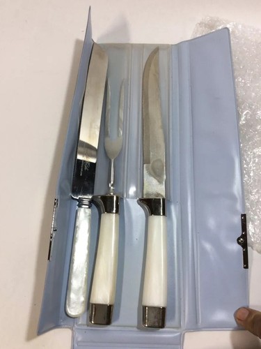 English Carving Set Serra Cut Fork Plus Extra Knife | eBay