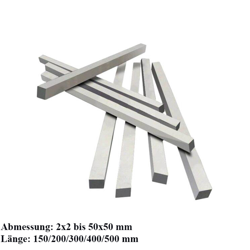 Vierkantstahl HSS Vollmaterial Quadratstahl Flachstahl Bandstahl 2x2 ...