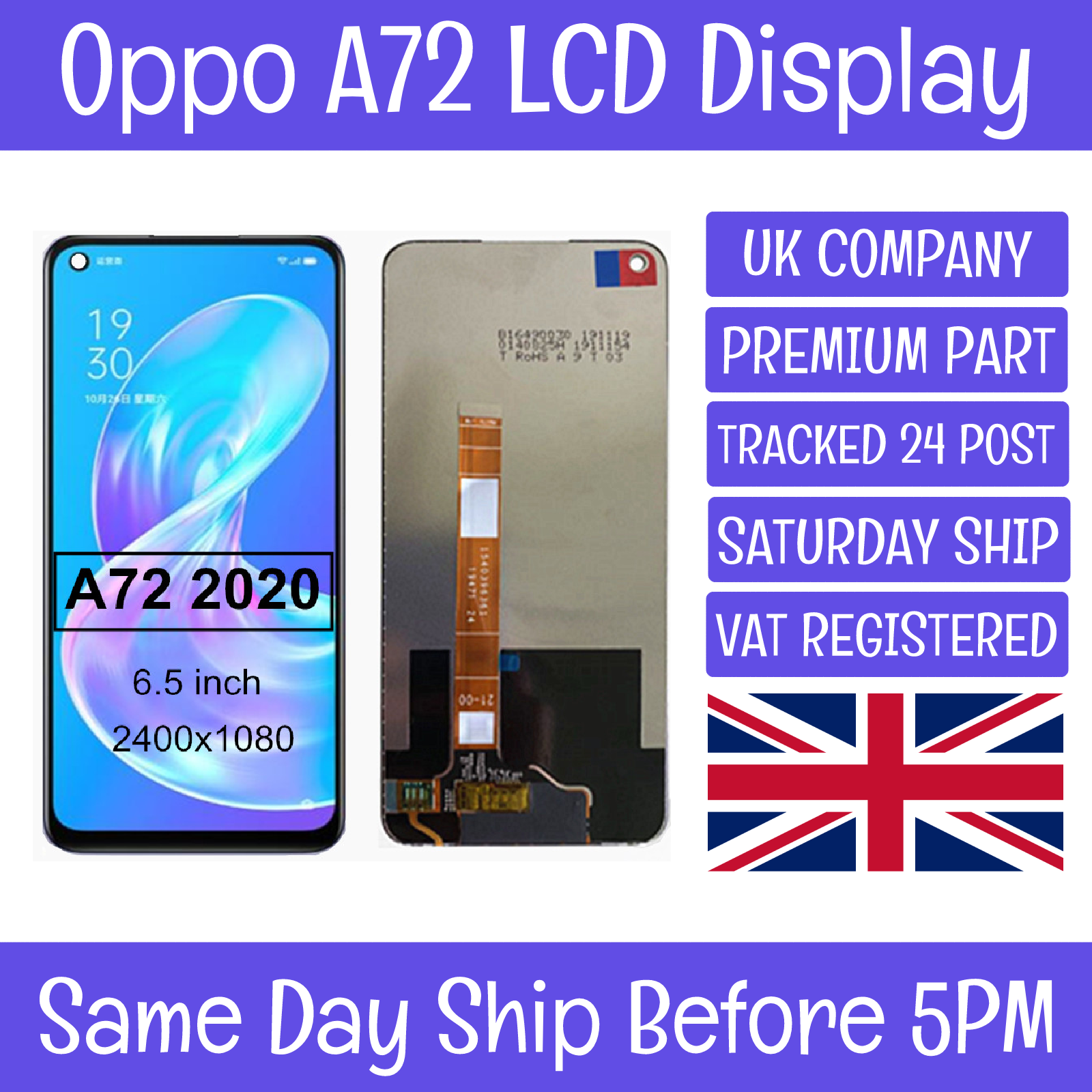 Oppo A72 4G CPH2067 Replacement LCD Screen Display Touch Digitizer ...