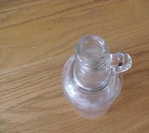 Old 1-pint Clear Glass Bottle Jug with Finger Loop Handle | eBay