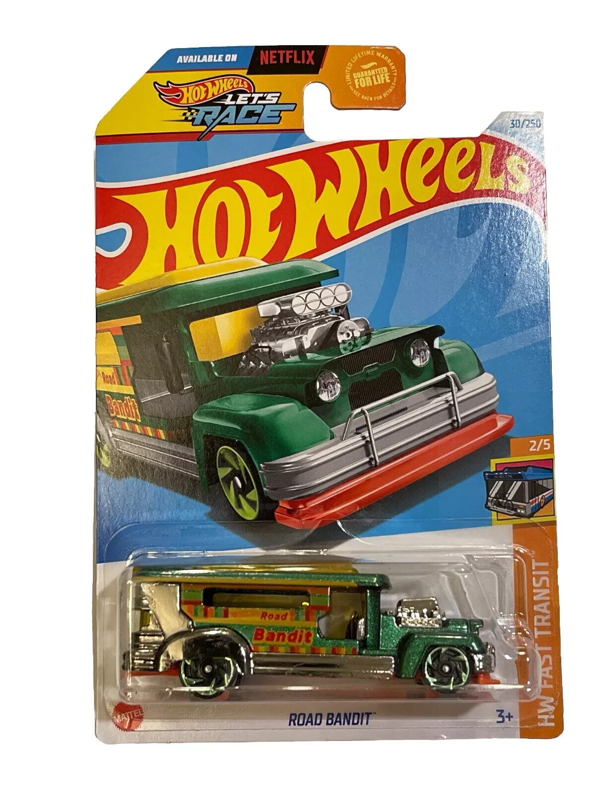 Hot Wheels Road Bandit 2/5 HW FAST TRANSIT #30/250 RECOLOR LETS RACE ...