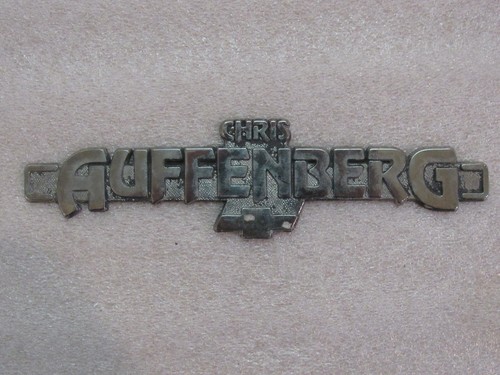 Vintage Chris Auffenberg Chevrolet Dealer Badge Script Emblem Rare ...