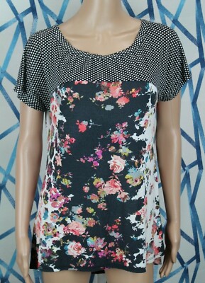Weston Top Multi-Color Floral Short Sleeve Womens MED | eBay