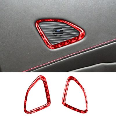 Red Carbon Fiber Interior Door Horn Panel Cover Trim For Chevrolet ...