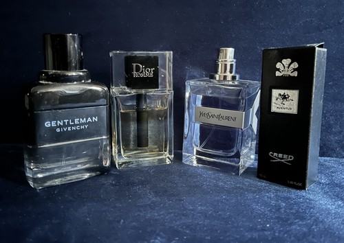 COLOGNE LOT - Dior Homme EDT Yves Saint Laurent Y EDT Creed Aventus EDP ...