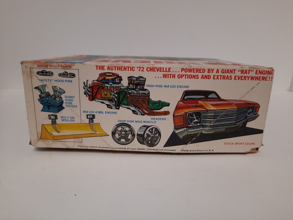 Vintage General Mills '72 Chevelle 1/25 Plastic Model Kit MPC Very Rare ...