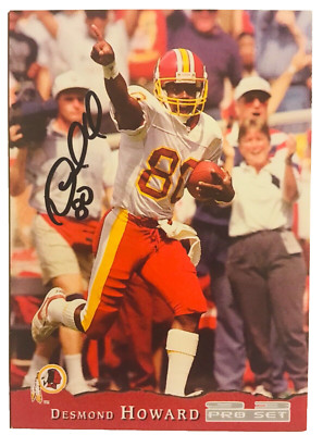 Redskins DESMOND HOWARD autograph auto signed 1993 Pro Set HEISMAN SB ...