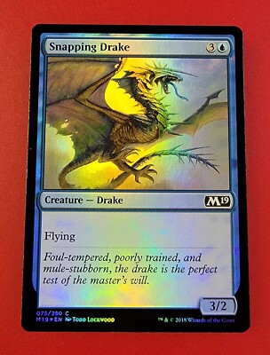 1x Snapping Drake | FOIL | M19 Core Set 2019 | MTG Magic Cards | eBay