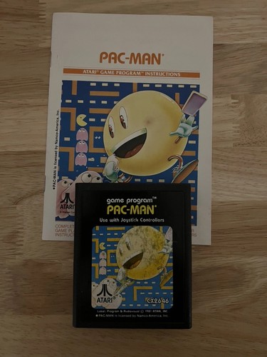 Atari 2600 Pac-Man Video Game Cartridge 1987 Classic Arcade Game with ...