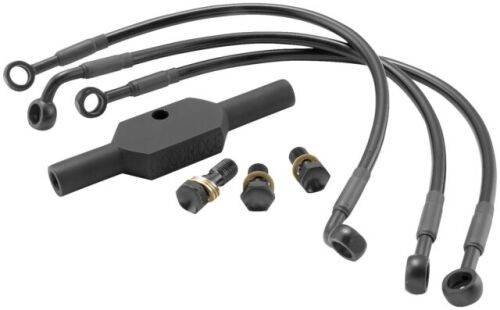 Goodridge Ebony 2 Front Brake Line Kit - Stock Length Motorcycle HD0042 ...