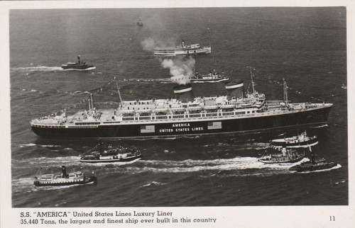 SS America Luxury Passenger Steam Liner United States LInes Real photo ...