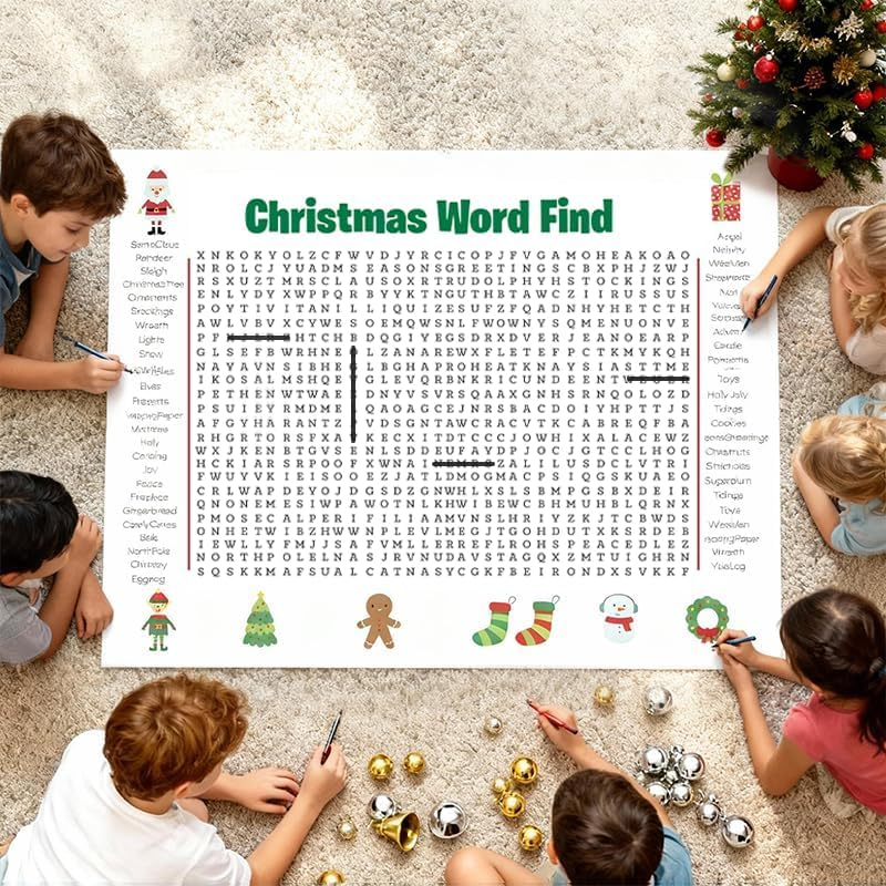 Giant Christmas Word Search Poster, Giant Christmas Word Search, Large ...
