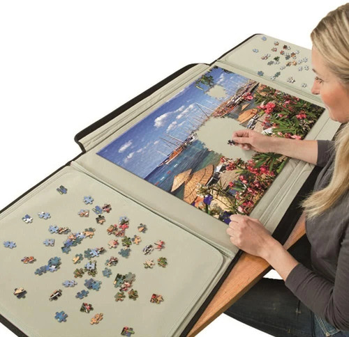 Portable Jigsaw Puzzle Carrier Board 1000 Piece Mat Jig Saw Safe Carry ...