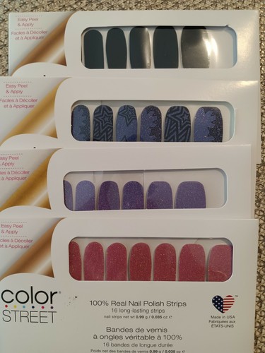 Color Street Lot Of For OnStar Watch Hostess Exclusive Black Purple ...