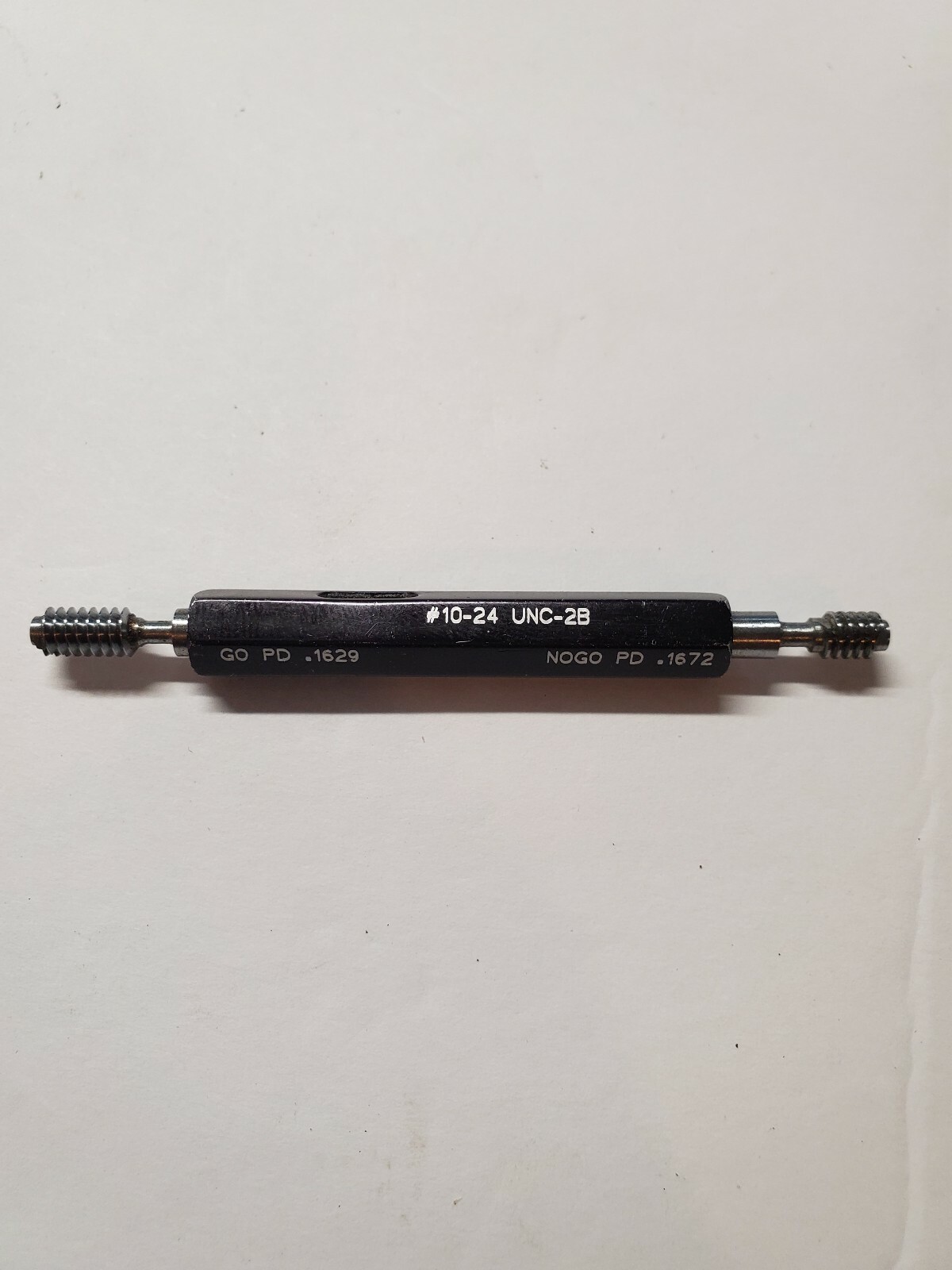 10 24 UNC 2B J&L THREAD PLUG GAGE #10 .190 GO NO GO P.D.'S = .1629 ...