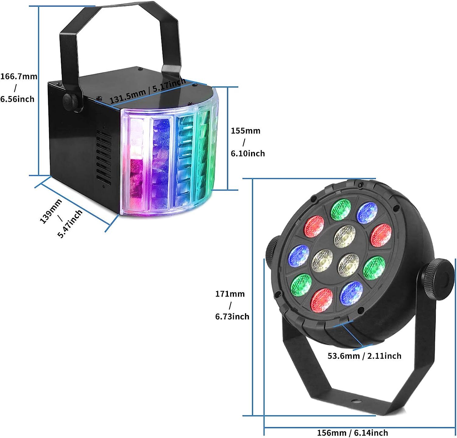 Complete Professional 4-Par Stage LEDs Lights Band Party DJ DMX System ...