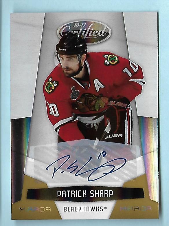 PATRICK SHARP 10-11 CERTIFIED MIRROR GOLD AUTOGRAPH #35 13/25 AUTO RARE ...