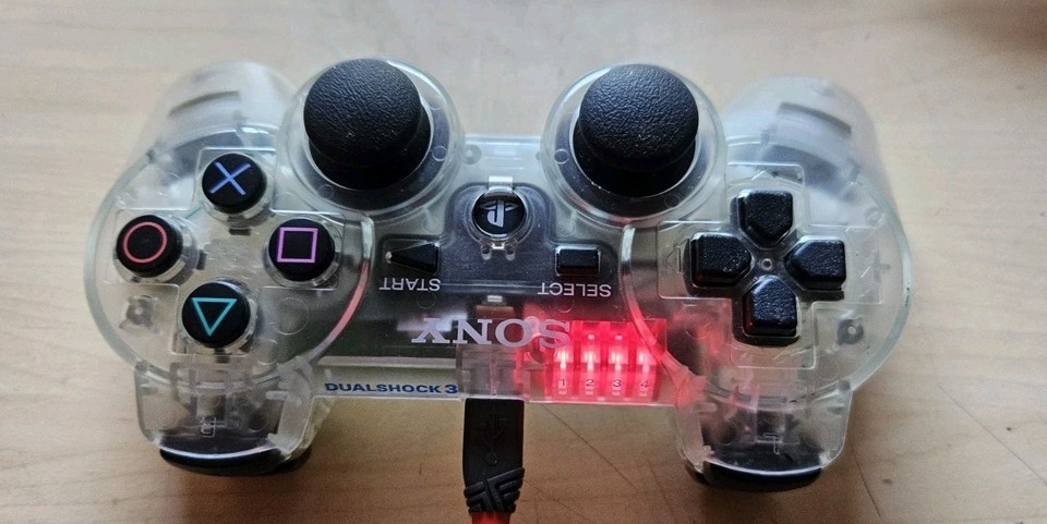 CECHZC2E Crystal Clear Skeleton DualShock 3 Controller Sony PlayStation ...